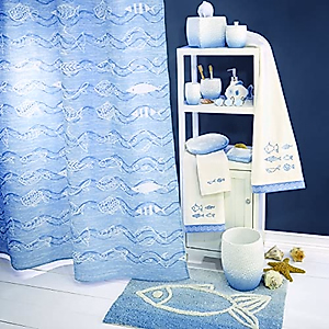 Avanti Linens Blue Fin Bay Fingertip Towel, White