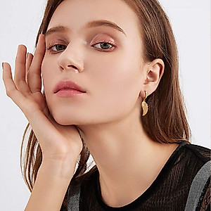 SANNYRA Angel Earrings for Women - 14K Gold Plated Earrings - Hoop Dangle Earrings Jewelry - Gold Huggie Hoop Earrings for Women