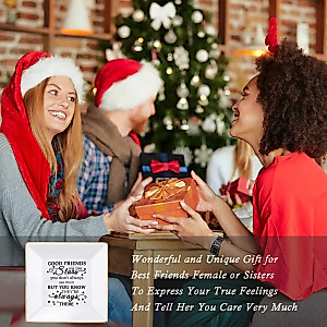 Kaidouma Friend Gifts for Women - Ceramic Ring Trinket Dish Jewelry Tray - Birthday Christmas Gifts for Her Best Friends Female - Friendship Gifts for Women Friends - Good Friends are Like Stars Gift