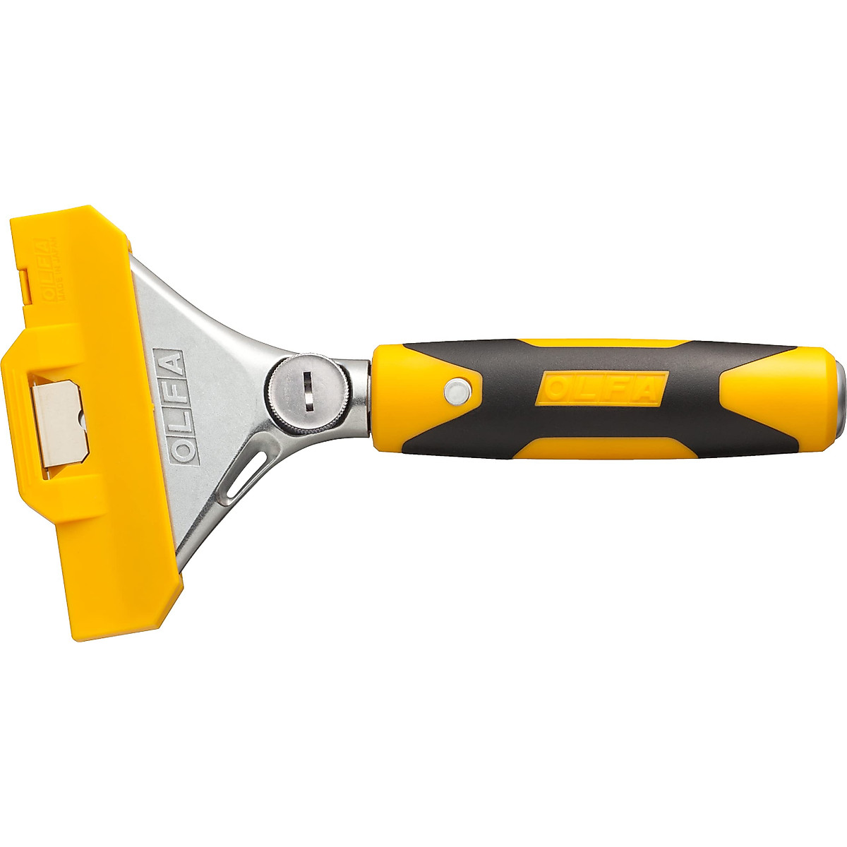 OLFA 8" Extra Heavy Duty Razor Scraper (XSR-200) - 8 Inch Steel Razor Blade Scraper Tool with Strike Tip & Non Slip Handle for Floors, Paint, Glass, Replacement Blades: OLFA BS & BSF Blades