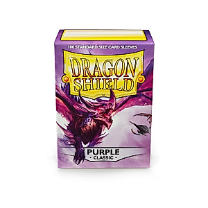 10 Packs Dragon Shield Classic Purple Standard Size 100 ct Card Sleeves Display Case …
