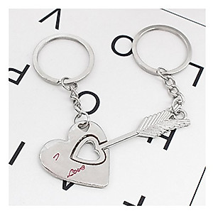 ODETOJOY Matching Puzzles Keychain Engraved Key Ring for Couples Best Friends You Hold The Key to My Heart Forever Couple Keychain