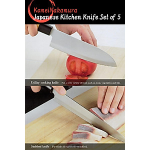 TSTADVANCE Kitchen Knife Set Of 5 Produced By Komei Nakamura Including Sushi Knife Japanese