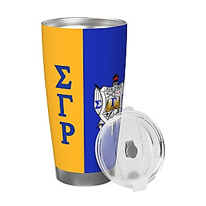 Sigma Gamma Car Cup Rho sorority paraphernalia Insulation Tumbler Reusable Stainless Steel Coffee Mug 20oz