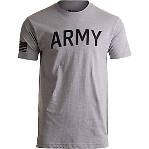 Ann Arbor T-shirt Co. Army PT Style Shirt | U.S. Military Physical Traning Infantry Workout T-Shirt-(Adult,S)