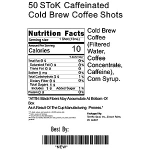50 SToK Caffeinated Cold Brew Coffee Shots