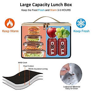 SIMBOOM Lunch Backpack for Women, Nurse Work Backpack for Men with Insulated Cooler Lunch Box, 17 Inch Laptop Backpack with USB Port (Black)