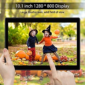 Tablet 10.1 Inch Android 10.0 Tablets, Google Certificated Wi-Fi Tablets, 1.6 GHz Quad Core Processor, 32GB Tablets with 128GB Expansion, IPS HD Screen, Dual Camera, Supports Bluetooth, Black…