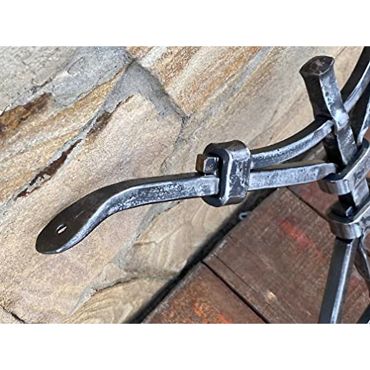 A set of 2 table legs, hand forged table legs