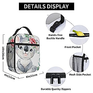 Floral Tree Animal Koala Lunch Bag Tote Bag Lunch Bags For Women/Man'S Lunch Box Insulated Lunch Container