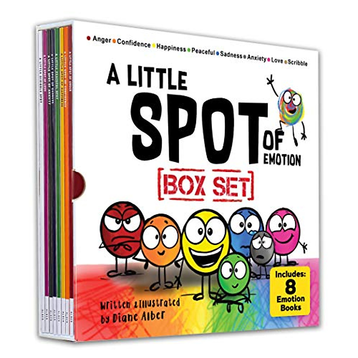 A Little SPOT of Emotion 8 Book Box Set (Books 1-8: Anger, Anxiety, Peaceful, Happiness, Sadness, Confidence, Love, & Scribble Emotion)