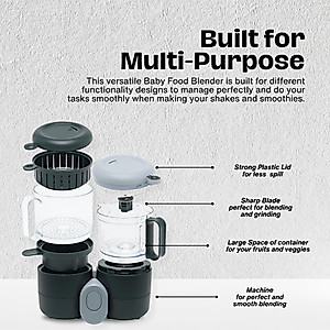 Baby Food Maker Steamer and Blender - Multifunction Baby Food Processor and Steamer w/Baby Blender, Defrosting & Reheating - Time Saving Baby Food Grinder - Baby Food Blender and Steamer (2 Liters)