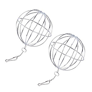 ULTECHNOVO Pet Feed Dispenser Ball Rabbit Grass Ball Animal Hanging Ball Toy Feed Dispenser Sphere Treat Toy Ball-Shaped Straw Frame for Hamster Rat Rabbit Guinea Pig 2pcs