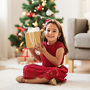 AllenCOCO Cute 14k Gold Dangle Earrings For Women, Cubic Zirconia Drop Stud Earrings, Christmas Gifts Jewelry 3 Pair Apple Tree Santa, Hypoallergenic Post