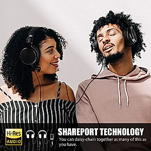 OneOdio Hi-Res Over Ear Headphones for Studio Monitoring and Mixing, Sound Isolation, Protein Leather Earcups, 50mm Driver Unit, Wired Headphones for AMP Guitar Keyboard (Pro-50)