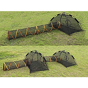 Alfa Gear YDYL Folding Cat Play Tunnel for Indoor Cat,Easy to Connect with Cat Tent with Zipper Doors,Product Size 59" L x17 x17 3 PCS/Set