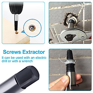 Gifts for Men,8Pcs Damaged Screw Extractor Set,carbon steel broken bolt extractor easy out fastener kit,Water Pipe Remover Kit for Removing Stripped Screws and Broken Bolts,With storage box