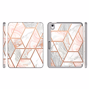 i-Blason for iPad Mini 7 Case (A17 Pro 2024), iPad Mini 6 Case (2021) 8.3 inch, Full-Body Trifold with Built-in Screen Protector Smart Cover with Auto Sleep/Wake & Pencil Holder, Cosmo Series(Marble)