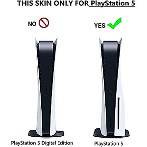 PS5 Console and DualSense Controller Skin Vinyl Sticker Decal Cover, Suitable for Playstation 5 Console and Controller, Durable, Scratch-Resistant, Disk Version (Veom[7002])