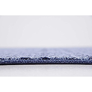 Unique Loom Del Mar Collection Area Rug - Jennifer (7' 10" x 10' Rectangle, Blue/ Navy Blue)