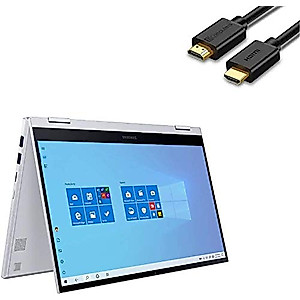 SAMSUNG 2020 Galaxy Book Flex Alpha 13.3" QLED FHD 1080p Multi-Touch 2-in-1 Business Laptop (Intel Quad-Core i5-10210U, 8GB RAM, 1TB SSD) Backlit, Wi-Fi 6, Windows 10 Home + HDMI Cable