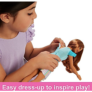 Barbie: My First Preschool Doll, Teresa with 13.5-inch Soft Posable Body & Brown Hair, Plush Bunny & Accessories