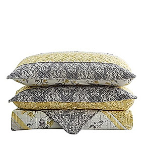 MERRY HOME Queen Quilt Set, 3-Piece Queen Size Quilt Sets with 2 Pillow Shams- Boho Reversible Soft and Lightweight Queen Quilt Bedding Bedspread Coverlet Set