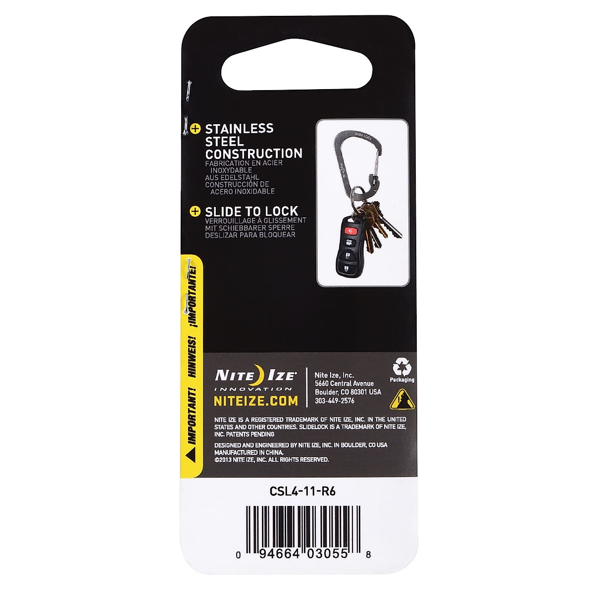 Nite Ize Carabiner Slidelock#4slr