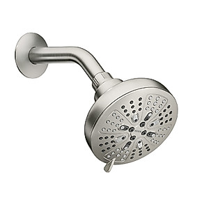 Moen 200W0SRN Hydro Energetix Eight-Function 5" Diameter Spray Head Standard, Brushed Nickel