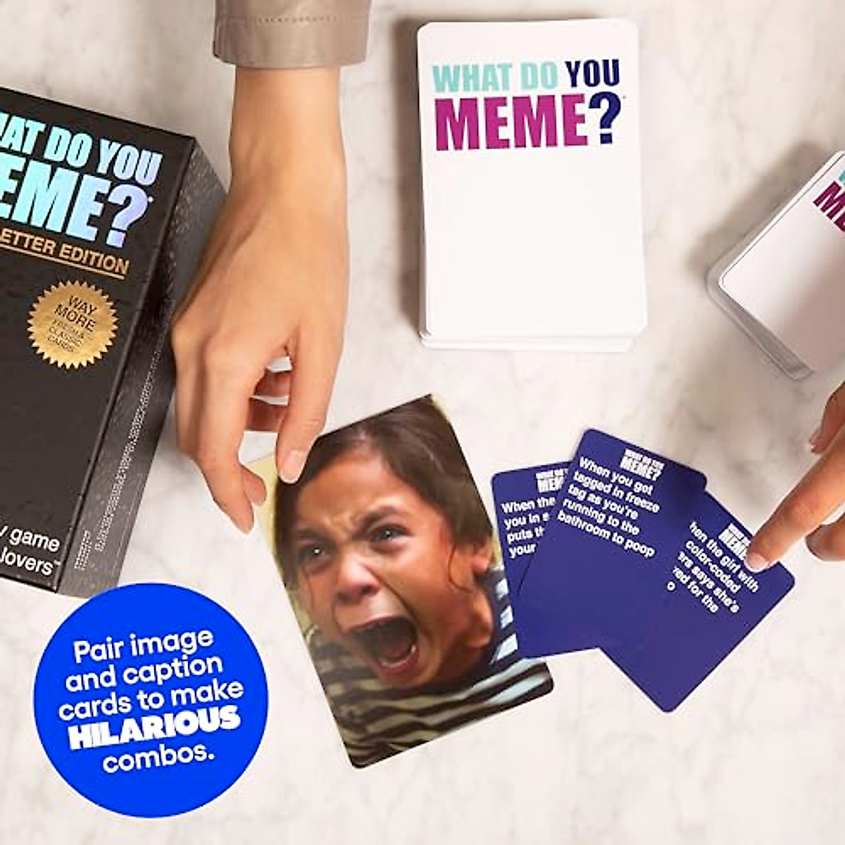 WHAT DO YOU MEME? Bigger Better Edition - Adult Card Games for Game Night for Teens