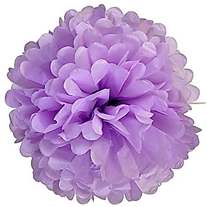 Amscan Round Fluffy Tissue Hanging Decoration, One Size, Lilac