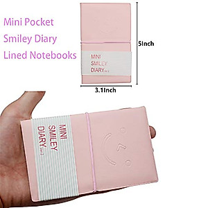 2 Pcs Random Colour Pocket Notebooks, 3x5 Inch Mixed Lined and Blank Paper Mini Order Notebooks With PU Leather Cover (2)