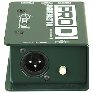 Radial ProDI 1 Channel Passive Instrument Mono Direct Box with Custom Transformer with Senor Microphone Cable