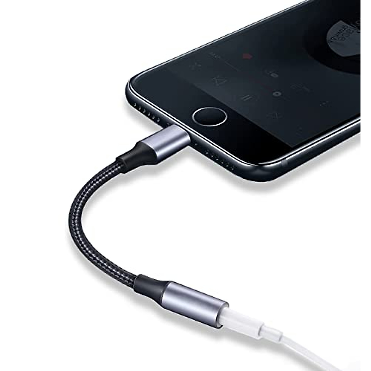 THYBDB Headphone Adapter for iPhone, for iPhone aux Adapter, Earphone Adapter Jack Compatible for iPhone 13/13 Pro/12/11/11 Pro/11 Pro Max/SE/X XR XS XS Max 8 7（Music Species）