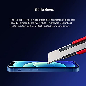 JESOHO Anti Blue Light Screen Protector for iPhone 12/iPhone 12 Pro (6.1''), Full Coverage Tempered Glass Film, Eye Protection, Scratch-Resistant, Easy Installation (2 Pack)