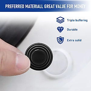 Dewkou 20 PCS Car Door Shock Absorber, Anti Shock Car Door Pads, Door Side Anti-Collision Protection Sticker, Universal Soundproof Crash Pad, Car Door Protection Sticker (Black)