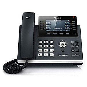 Yealink SIP-T46S IP Phone, 16 Lines. 4.3-Inch Color Display. Dual-Port Gigabit Ethernet, 802.3af PoE, Power Adapter Not Included