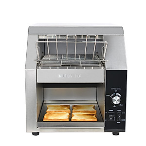EASYROSE Commercial Conveyor Toaster 450 Slices/Hour Commercial Toaster Oven, 10" Wideness Conveyer Belt Heavy Duty Toasters for Restaurant Hotel Bun Bagel Bread, 120V,1800W, ETL