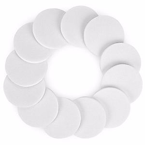 Molain Round Sponge Puff Set 12 Pieces 2.2 Inch White Facial Powder Blender Puffs Foam Sponges Applicator For Liquid Foundation Makeup Cosmetic, Facial Cleanser