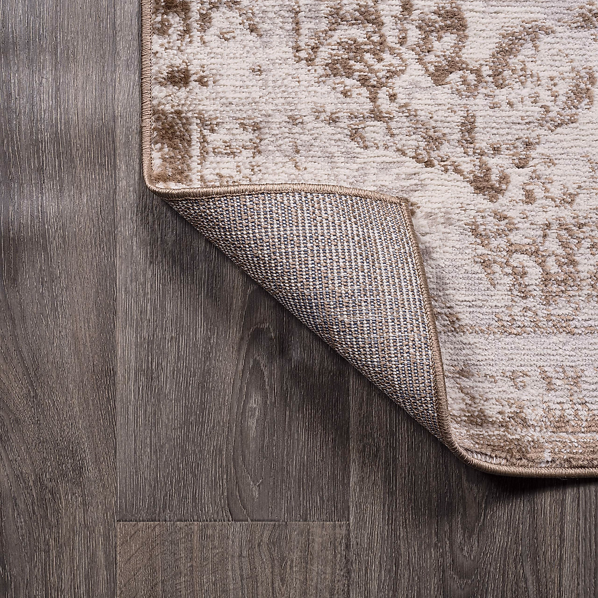 JONATHAN Y MDP400B-5 Alhambra Ornate Medallion Modern Indoor Area-Rug Vintage Bohemian Easy-Cleaning Bedroom Kitchen Living Room Non Shedding, 5 ft x 8 ft, Brown/Cream