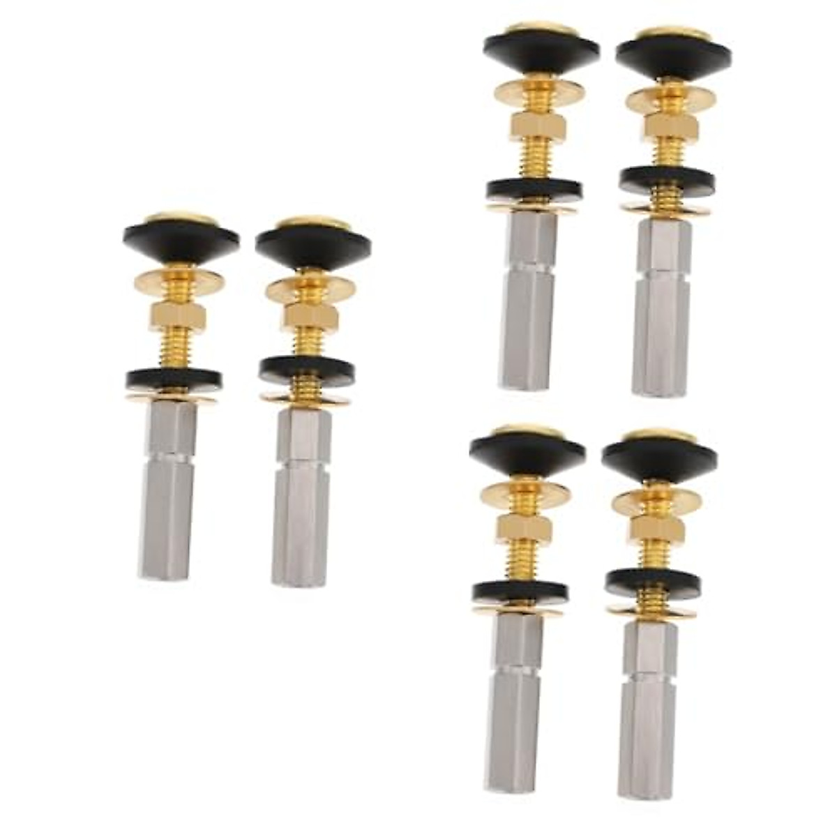 Housoutil 3sets Toilet Accessories Universal Toilet Seat Screws and Bolts Set for Easy Installation 2pcs*3