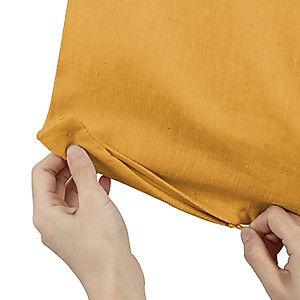 Amazhiyu Pure Linen Over The Door Laundry Hanging Hamper Bag with Bottom Zipper for Holding Dirty Clothes Yellow