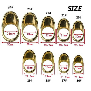 AMEYXGS Archery Thumb Ring Handmade Brass Finger Protector Thumb Protector Ring for Outdoor Archery Hunting Accessories Finger Tab (17#)