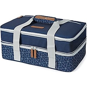 Arctic Zone Hot/Cold Insulated Food and Casserole Carrier, Large, Navy