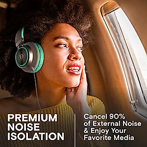 ARTIX CL750 Adult & Kids Wired Headphones with Mic – On-Ear Head Phones with Microphone for Computer & Laptop, Stereo Headphone Wire Plug in, Corded Noise Cancelling Headphone Over Ear with Cord 3.5mm