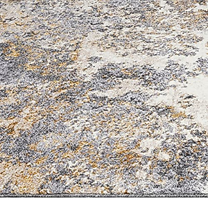 LUXE WEAVERS 6490 Gray 8x10 Abstract Area Rug – Modern Design, Medium Pile
