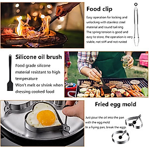CYXI 19 pcs Grilling and Camping Cooking Utensils Set,Portable Grilling Utensil Kit,Stainless Steel Grilling Kit,for Travel, Picnics, RVs, Camping, BBQs, Parties