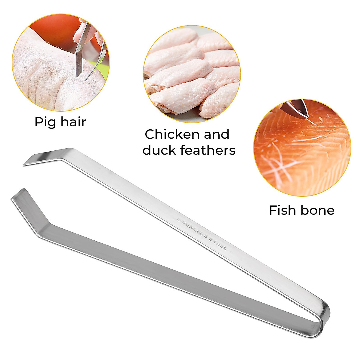 Fish Bone Pliers Tweezers Kit for All Kind of Fish Stainless Steel Fish Deboning Tools 2pcs