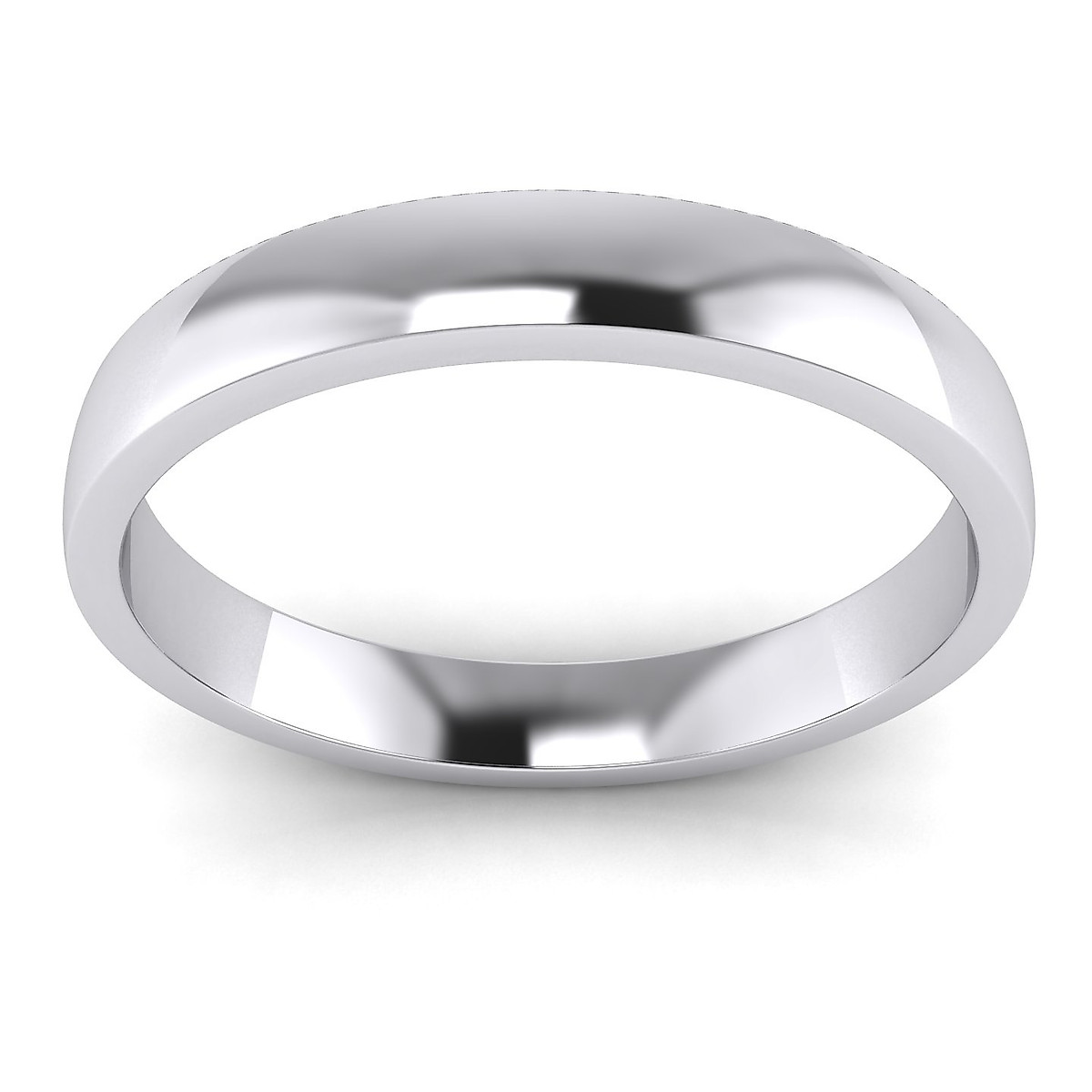 LANDA JEWEL 3mm Heavy Sterling Silver Comfort Fit Polished Womens Wedding Ring Plain Band (7.5)
