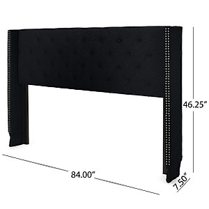 Christopher Knight Home Meroy Upholstered King Headboard, Black